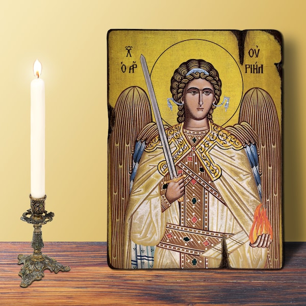 Archangel Uriel Icon - Etsy
