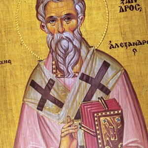 Saint Alexander Icon Patriarch of Alexandria Large Sized 19x26cm-7 ...