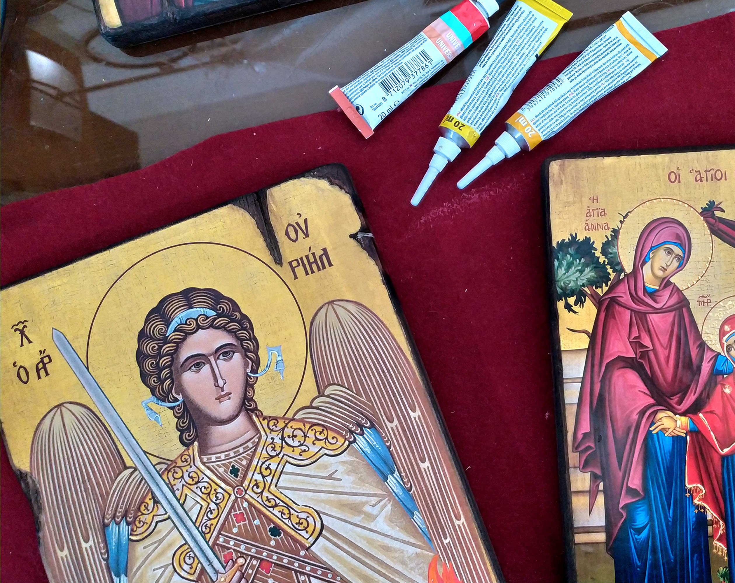 Archangel Uriel Icon LARGE 19x26cm-7.48x10.24in Byzantine, Greek ...