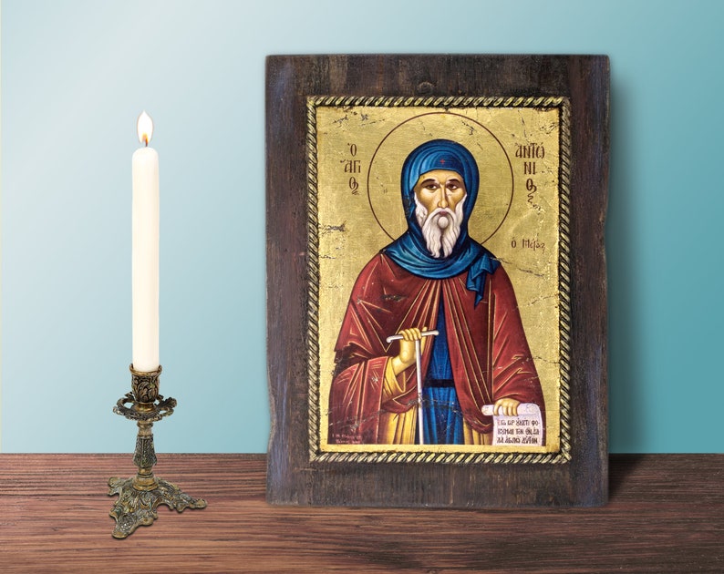 Saint Antony Icon LARGE Premium Quality Serigraph on Cotton - Etsy