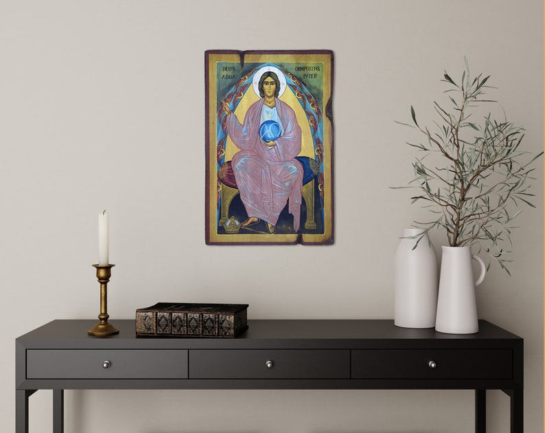 DEUS OMNIPOTENS Abba Pater Icon, Merciful God the Father, Handmade ...