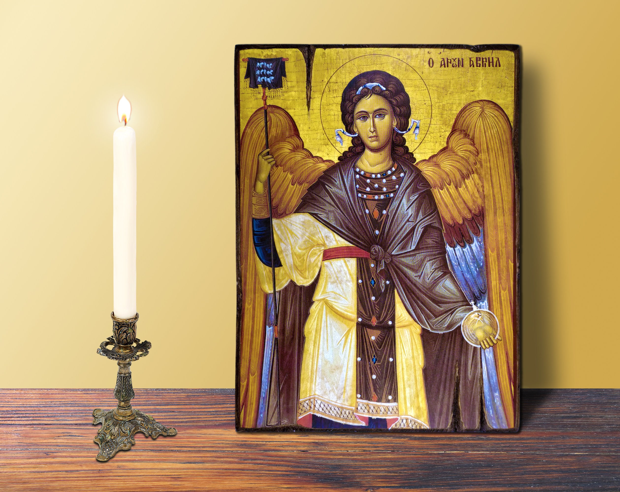 Archangel Gabriel Icon SMALL 10x14cm-3.94x5.51in Byzantine - Etsy
