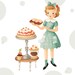 Vintage Kitchen Clipart Cute Retro Cooking Utensils Appliances, Instant ...