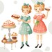 Vintage Kitchen Clipart Cute Retro Cooking Utensils Appliances, Instant ...