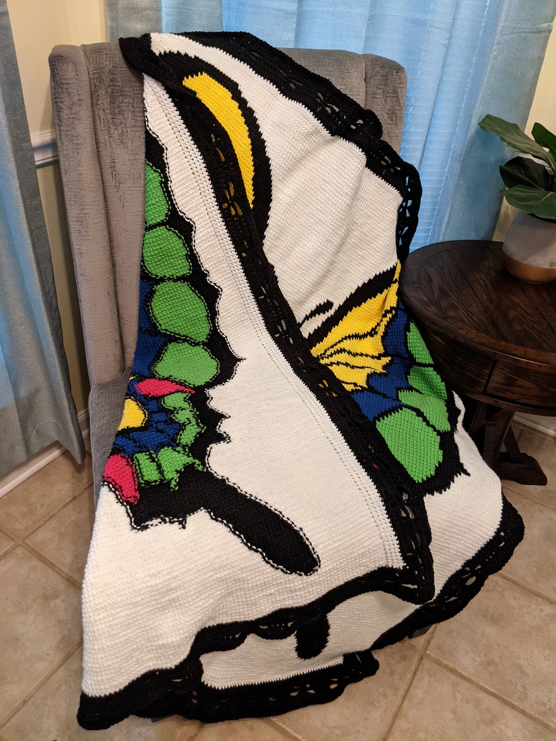 Butterfly Afghan New Handmade Crochet Afghan Blanket - Etsy