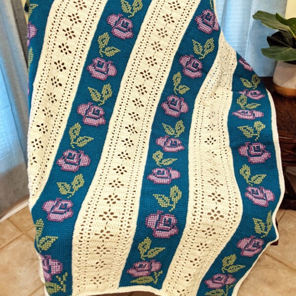 Cross Stitch Afghan - Etsy