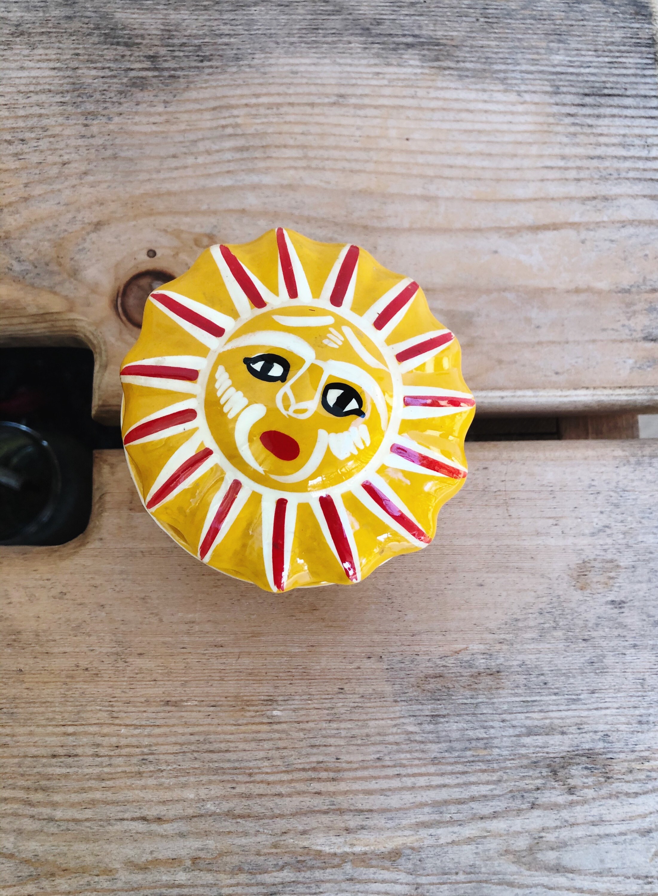 Vintage Clay Trinket Box . Hand Painted Mexican Folk Art - Etsy