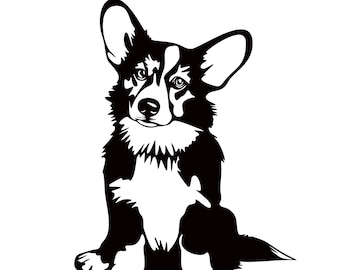 Corgi Vinyl Decal - Etsy