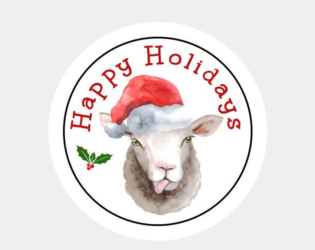 Sheep Christmas Stickers Sheep Mail Labels Envelope - Etsy
