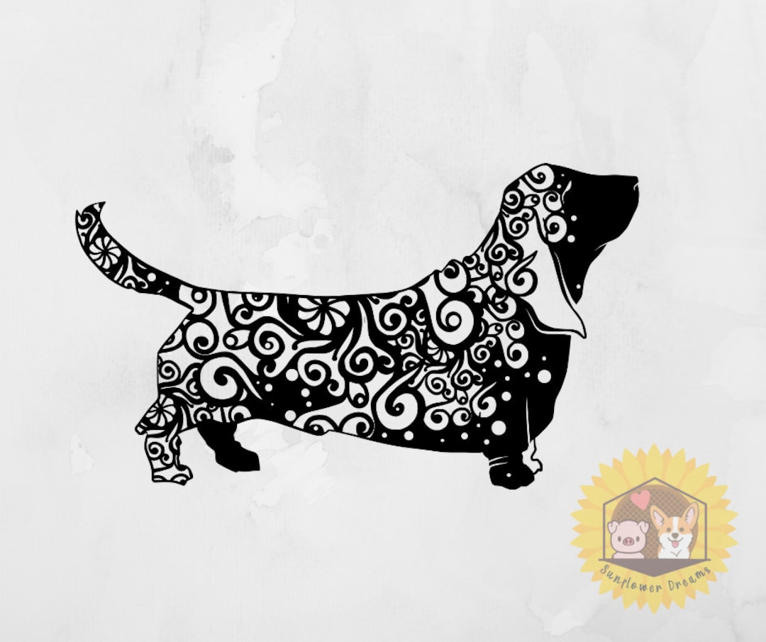 Basset Hound Vinyl Decal, Truck Decal, Basset Hound Sticker, Car Decal ...