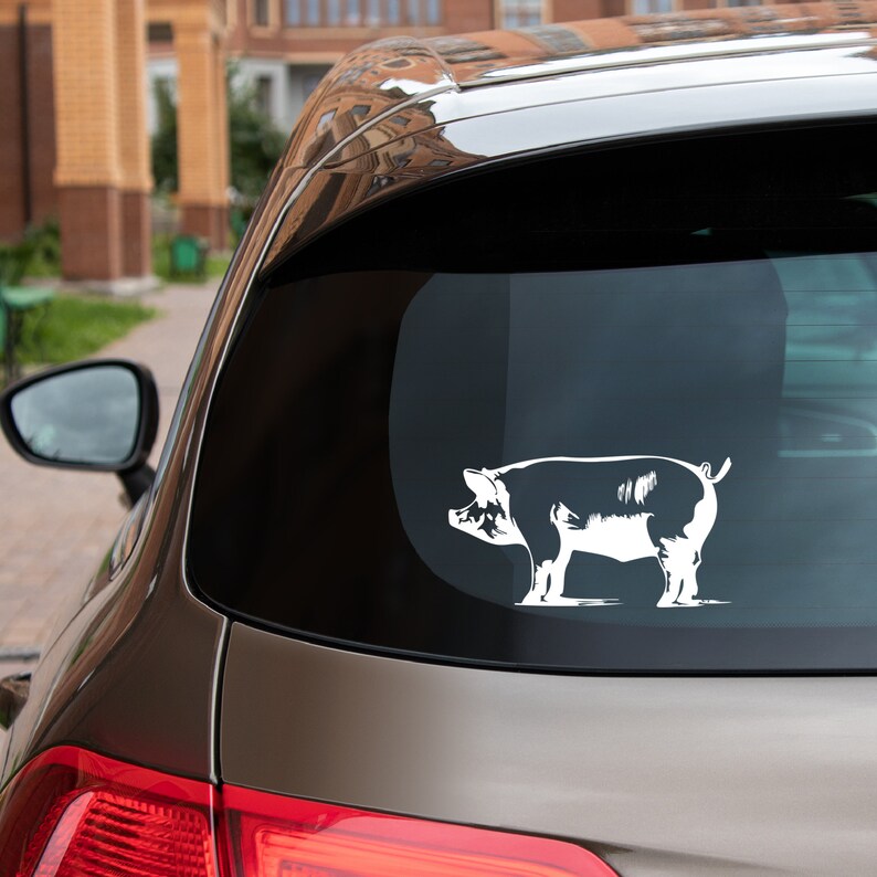 Pig Vinyl Decal: Farm Animal Car, Laptop, or Tumbler Sticker - Etsy
