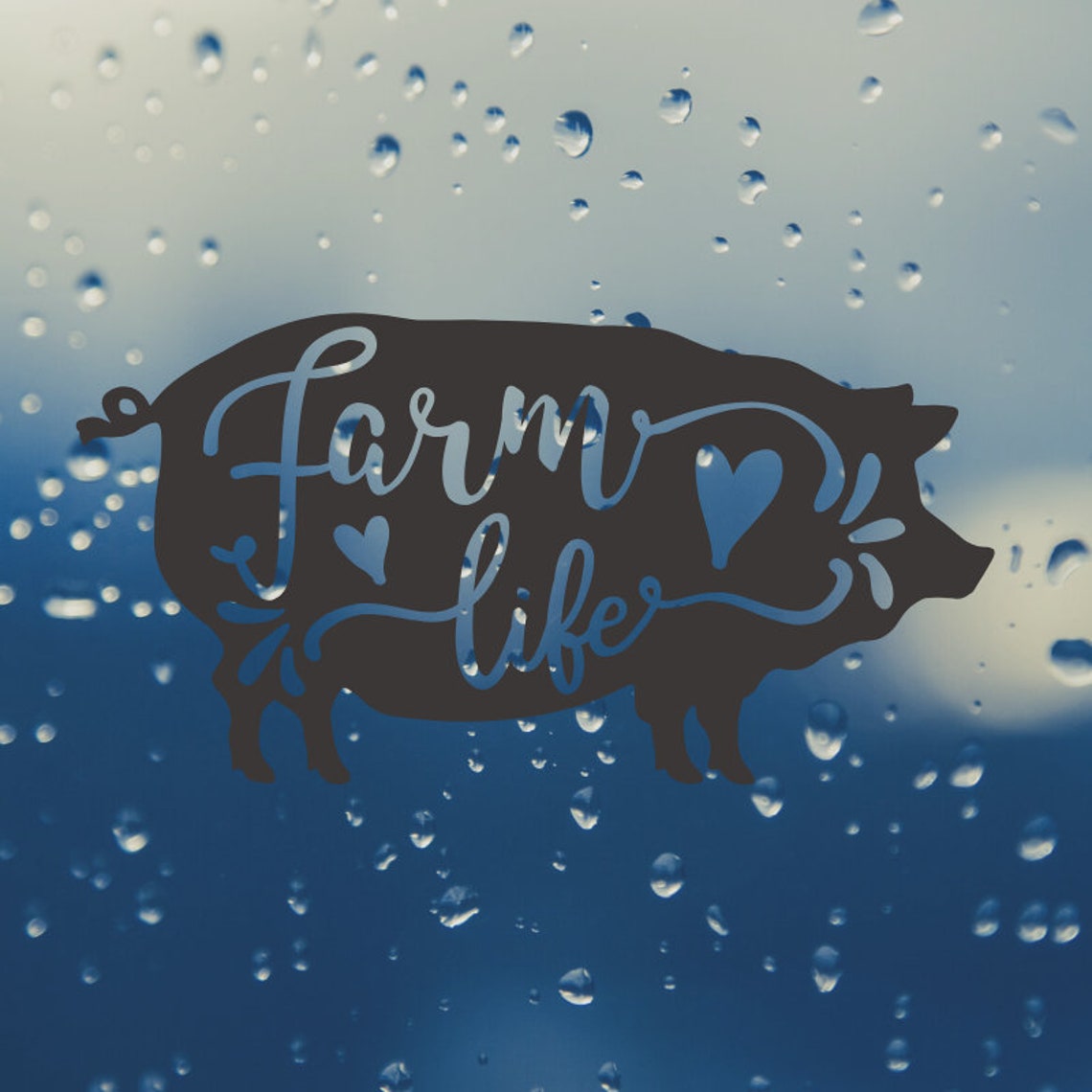 Farm Pig Decal: Car, Window, Tumbler Sticker - Pig Lover Gift - Etsy