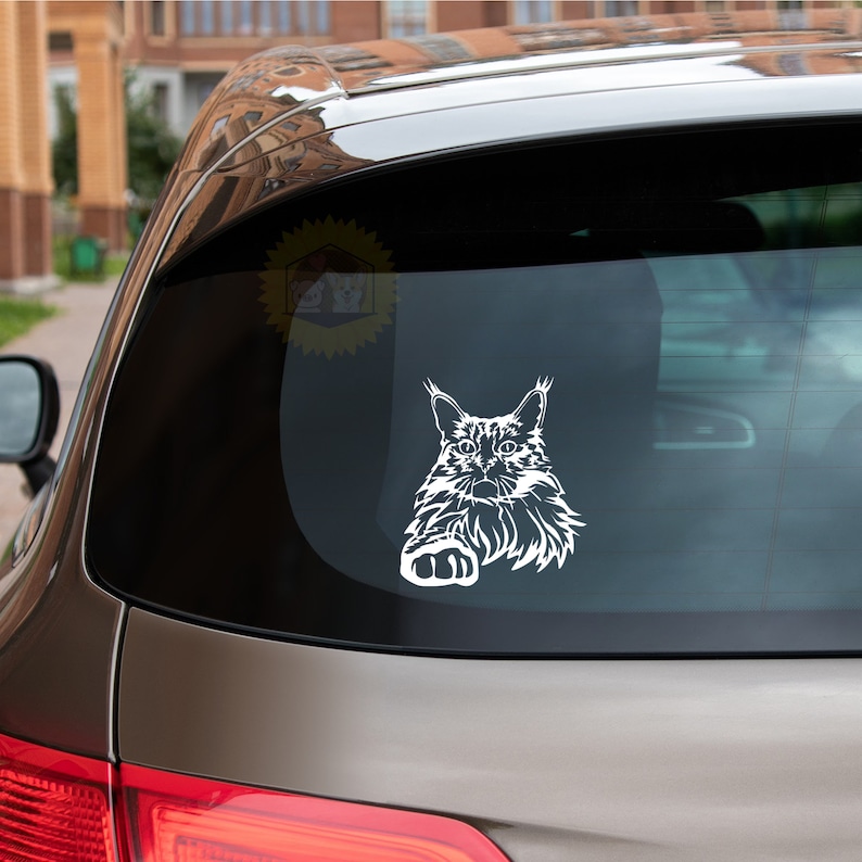 Maine Coon Decal Cat Vinyl Decal Gift for Maine Coon Lover | Etsy