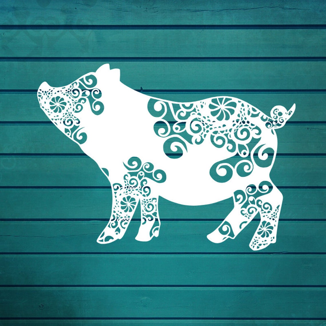 Pig Vinyl Decal Pig Decal Car Pig Laptop Decal Pig Lover | Etsy