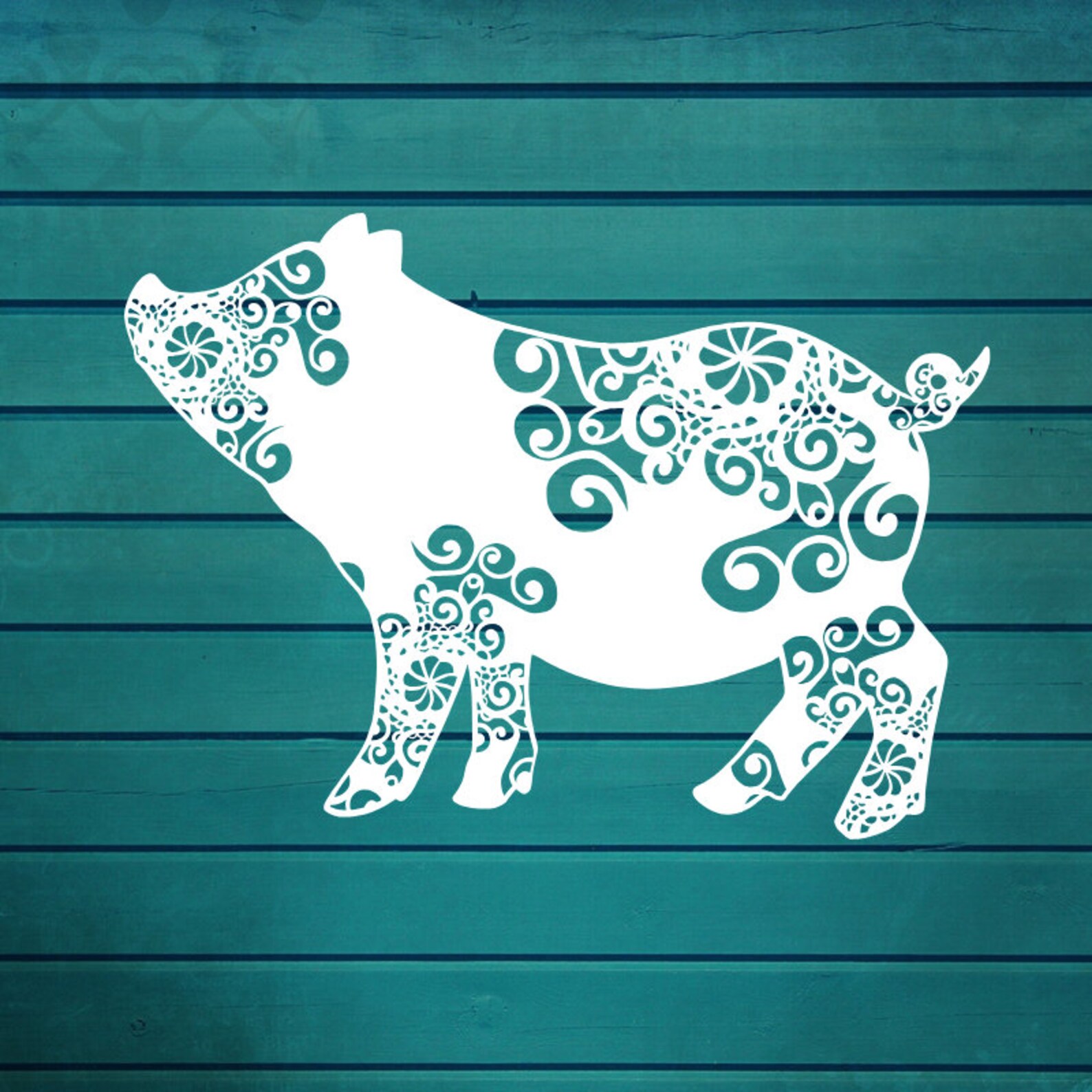 Pig Vinyl Decal Pig Decal Car Pig Laptop Decal Pig Lover | Etsy