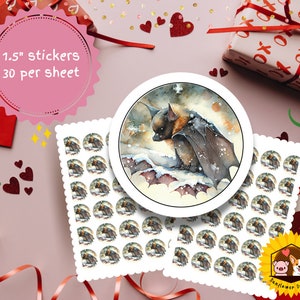 Bat Stickers, Bat Mail Stickers, Bat Card Stickers, Bat Card Labels ...