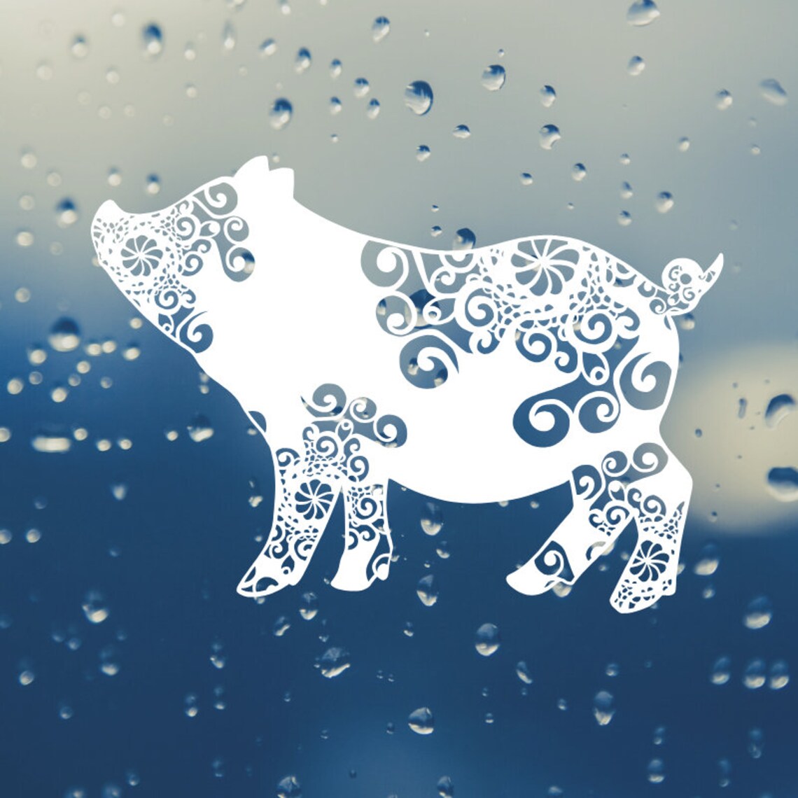 Pig Vinyl Decal Pig Decal Car Pig Laptop Decal Pig Lover | Etsy