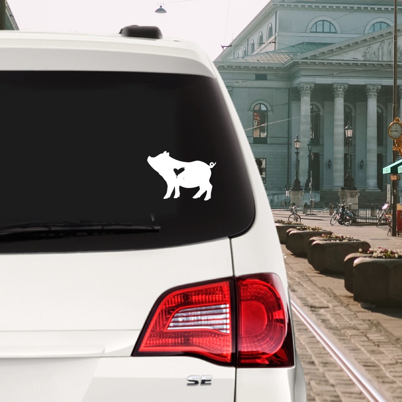 Pig Vinyl Decal Pig Car Decal Pig Sticker Pig Lover Gift - Etsy
