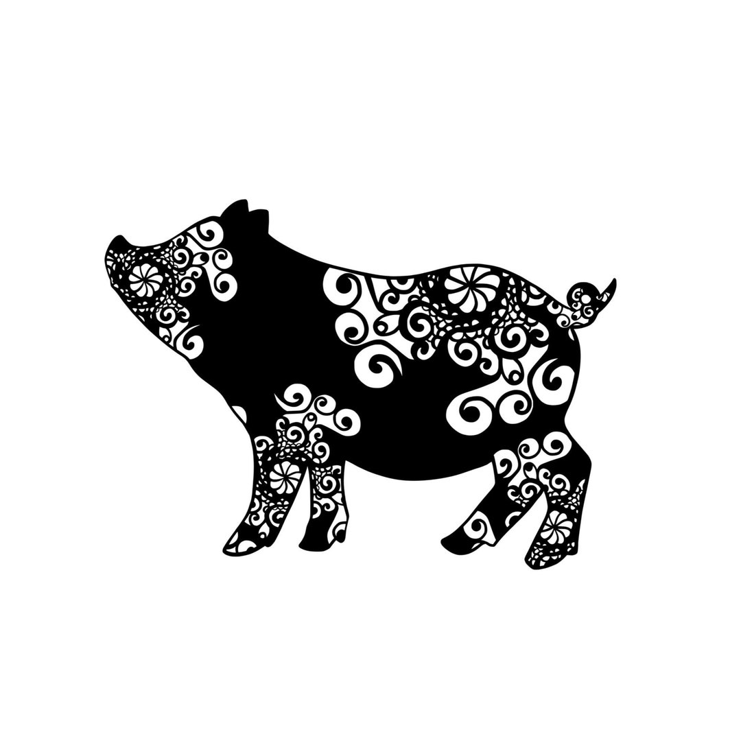 Pig Vinyl Decal Pig Decal Car Pig Laptop Decal Pig Lover - Etsy