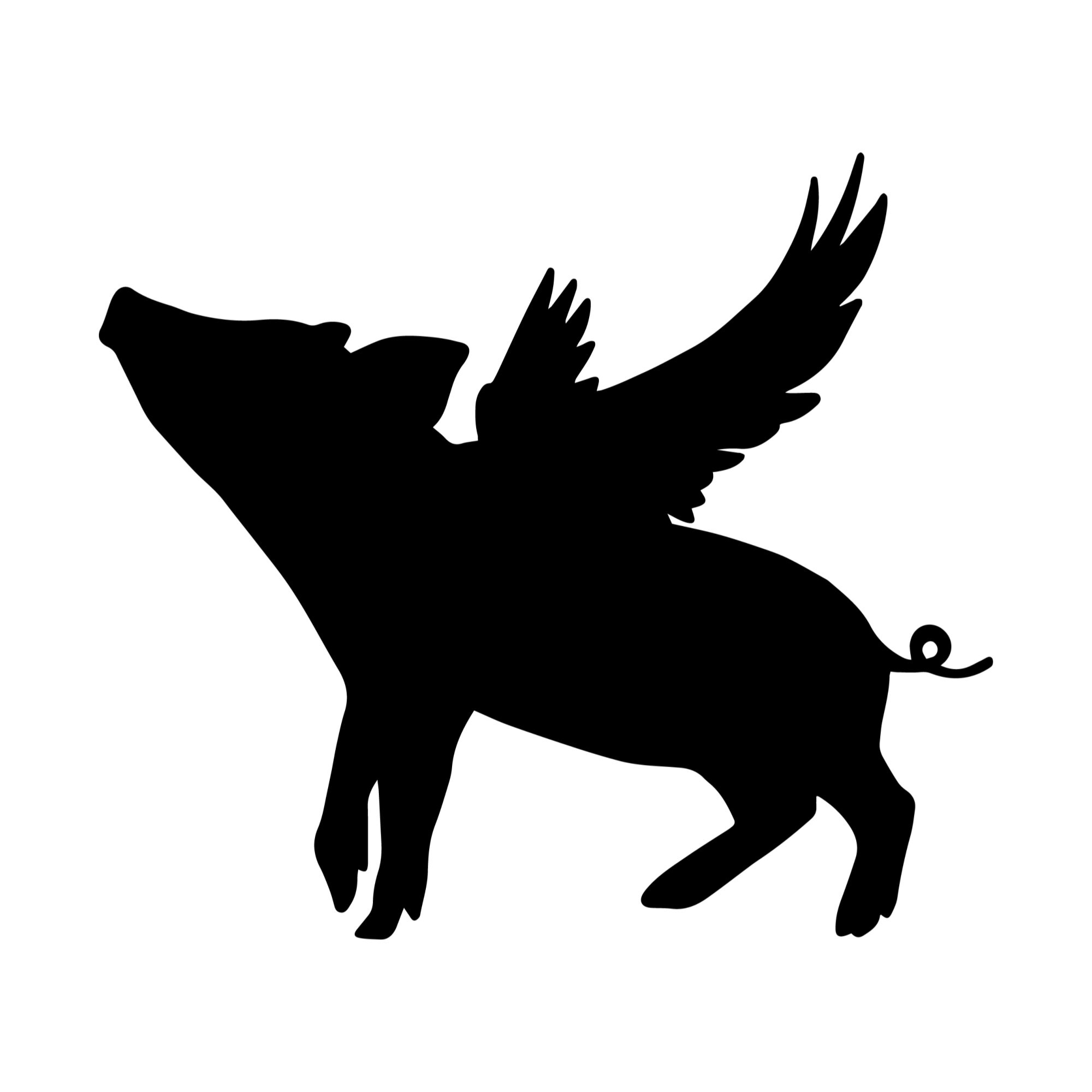 Pig Decal Winged Pig Vinyl Decal Flying Pig Sticker Truck | Etsy