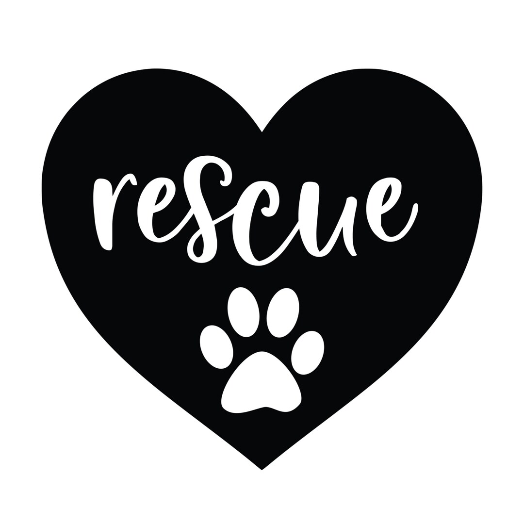 Rescue Vinyl Decal, Rescue Decal, Rescue Laptop Decal, Dog Rescue Mom ...