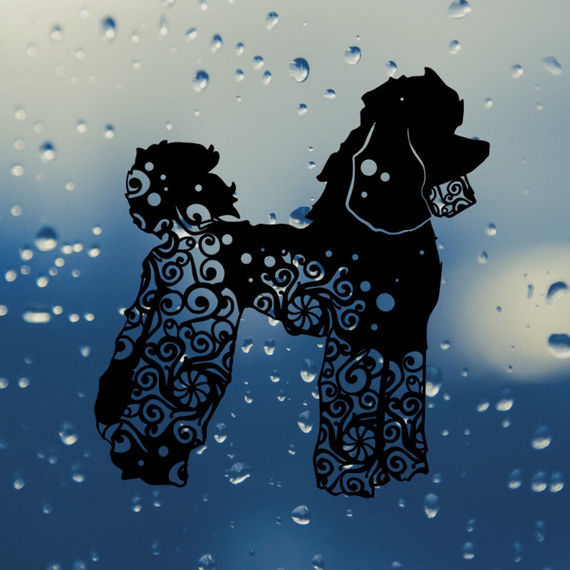 Poodle Mandala Decal: Car, Laptop, Tumbler Sticker - Etsy