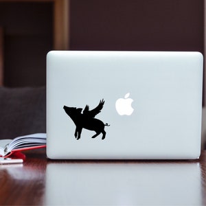 Pig Decal, Winged Pig Vinyl Decal, Flying Pig Sticker, Truck Window ...