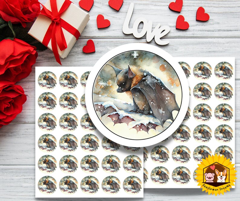 Bat Stickers, Bat Mail Stickers, Bat Card Stickers, Bat Card Labels ...