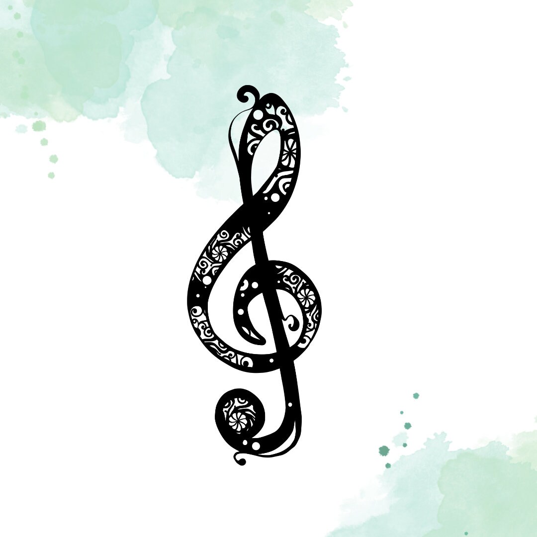 Musical Note Decal, Musical Note Sticker, Musical Note Mandala Decal ...