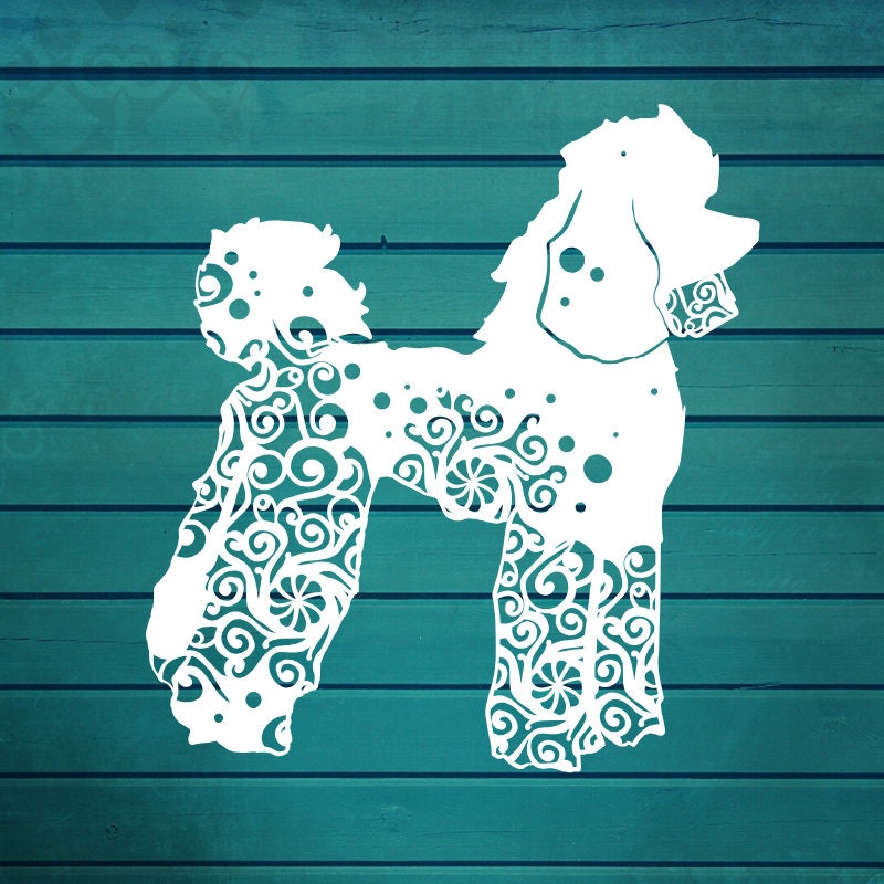 Poodle Mandala Decal: Car, Laptop, Tumbler Sticker - Etsy