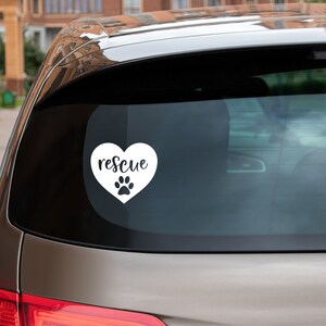 Rescue Vinyl Decal, Rescue Decal, Rescue Laptop Decal, Dog Rescue Mom ...