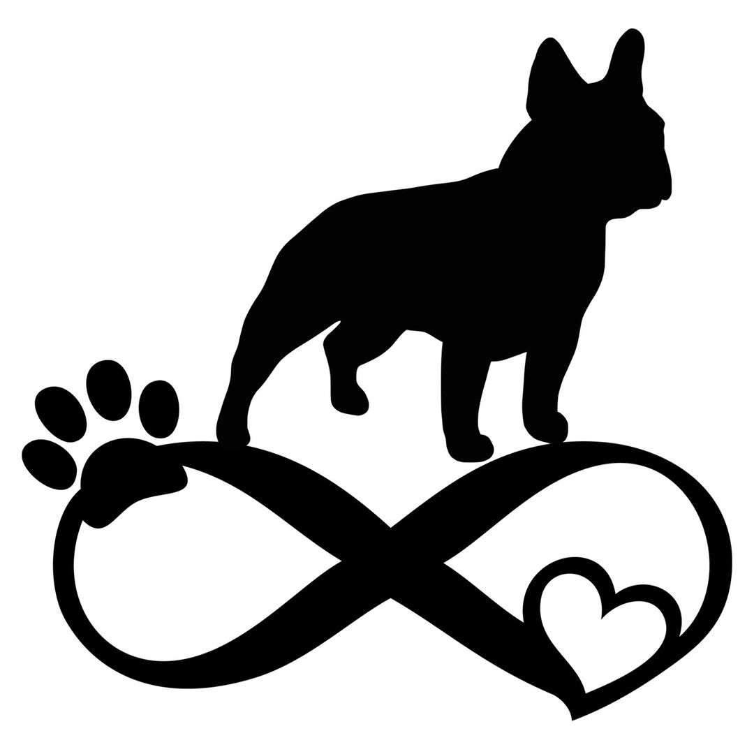 French Bulldog Decal, Infinity Decal, Frenchie Gift, Frenchie Laptop ...