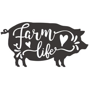 Farm Pig Decal, Pig Decal, Farm Life Sticker, Pig Decal Car, Pig Gifts ...