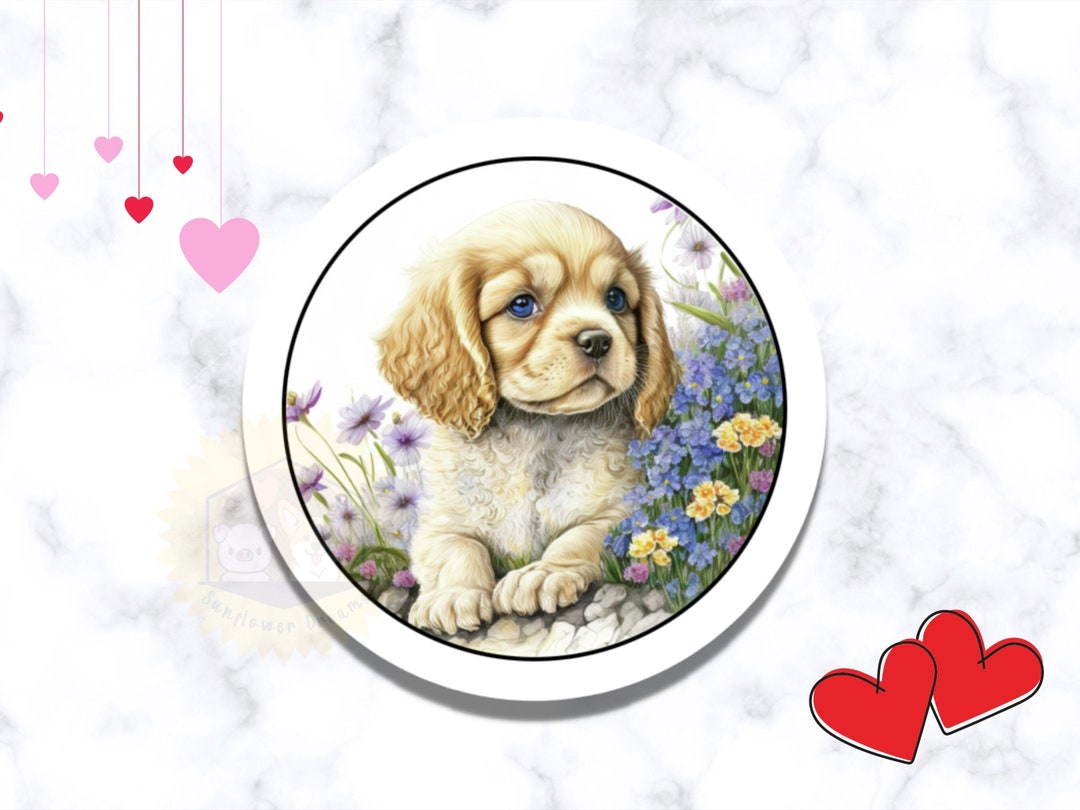 Cocker Spaniel Stickers, Spaniel Mail Stickers, Cocker Spaniel Card ...