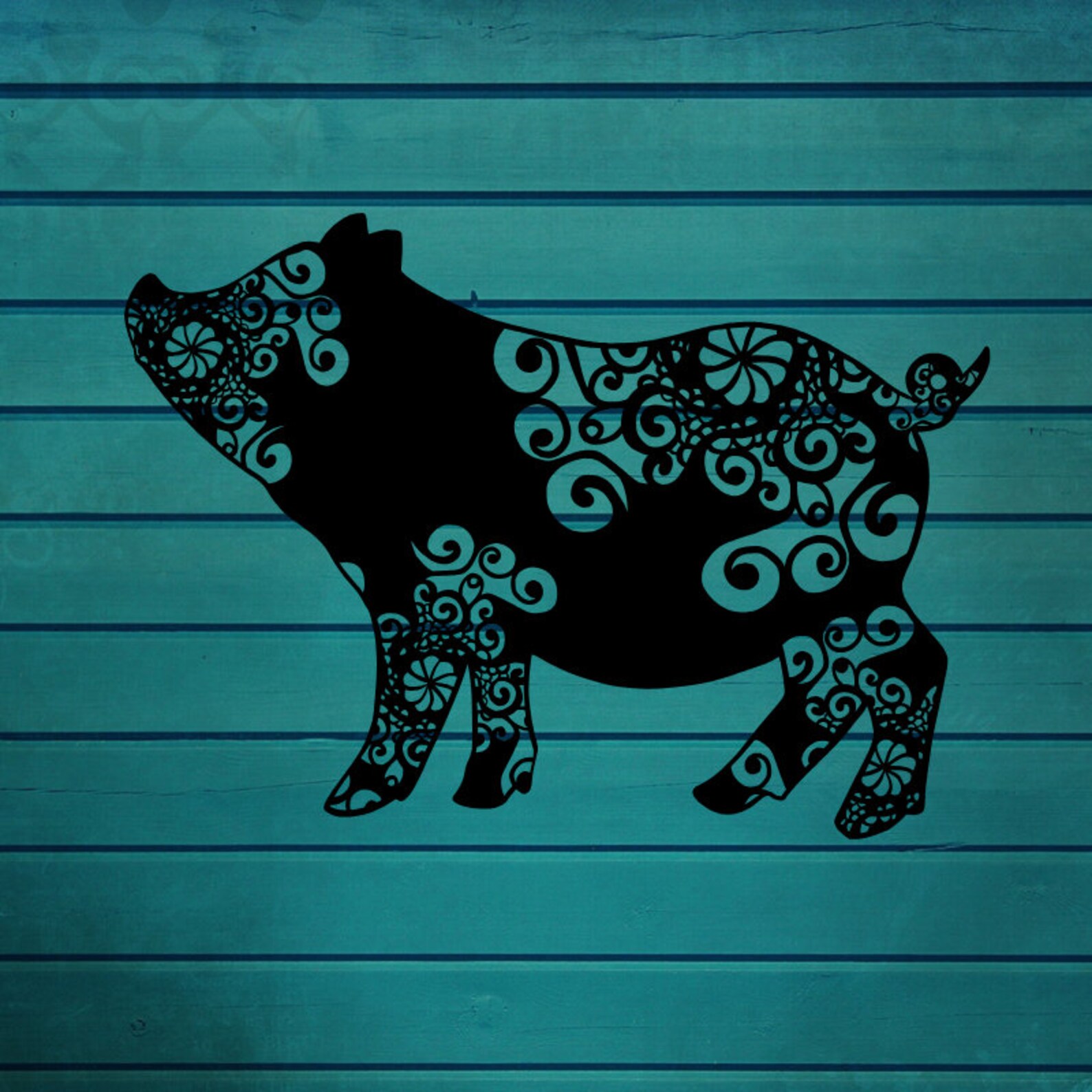 Pig Vinyl Decal Pig Decal Car Pig Laptop Decal Pig Lover | Etsy