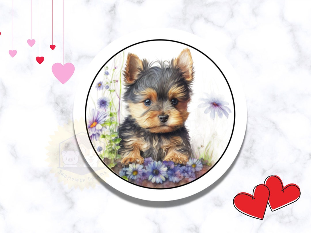Yorkie Stickers, Yorkie Mail Stickers, Yorkie Card Stickers, Cute ...