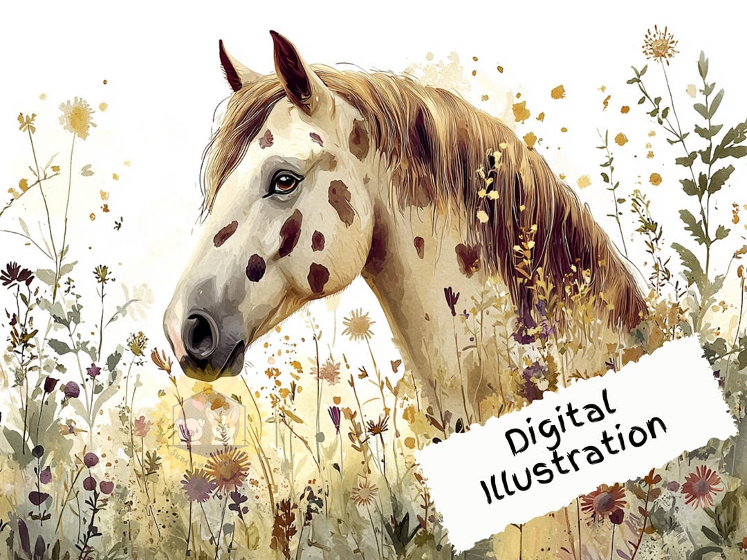 Leopard Appaloosa Horse Watercolor Illustration (digital Download) - Etsy