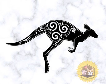 Kangaroo Window Decal - Etsy