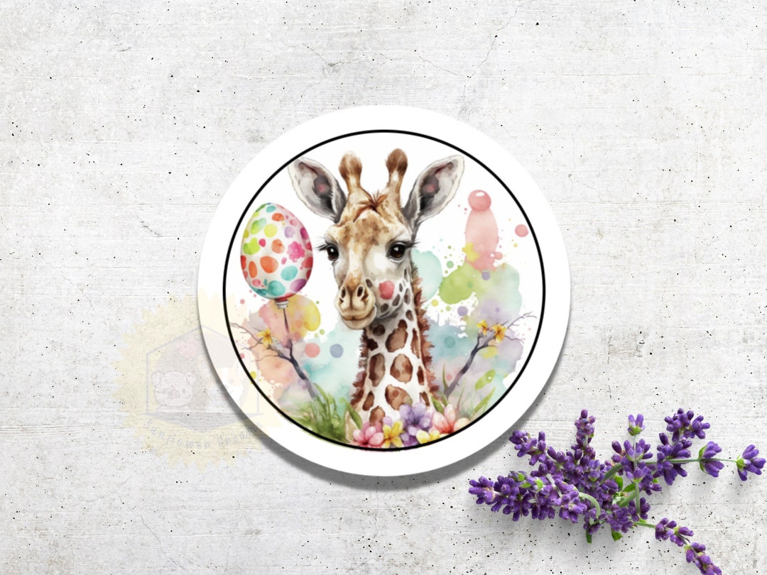 Spring Giraffe Stickers, Giraffe Mail Stickers, Giraffe Stationary ...