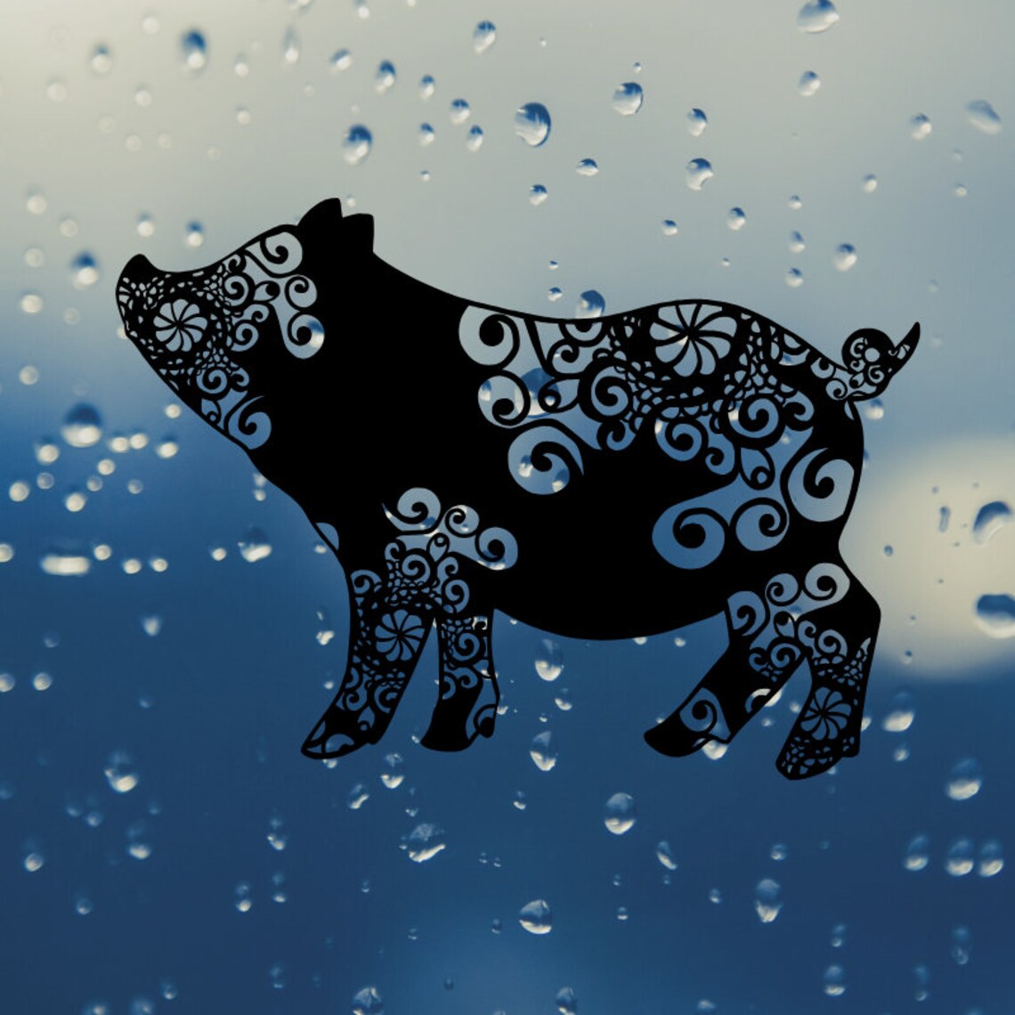 Pig Vinyl Decal Pig Decal Car Pig Laptop Decal Pig Lover | Etsy