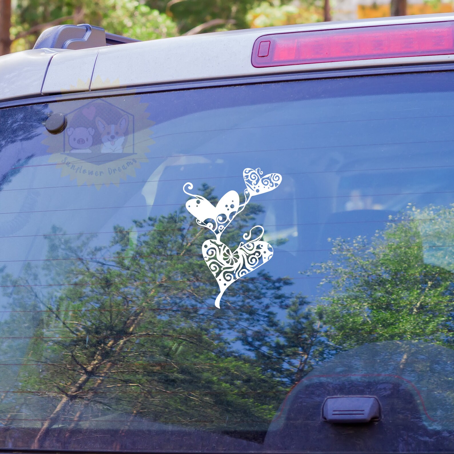 Heart Vinyl Decal Heart Mandala Sticker Heart Decal Heart - Etsy