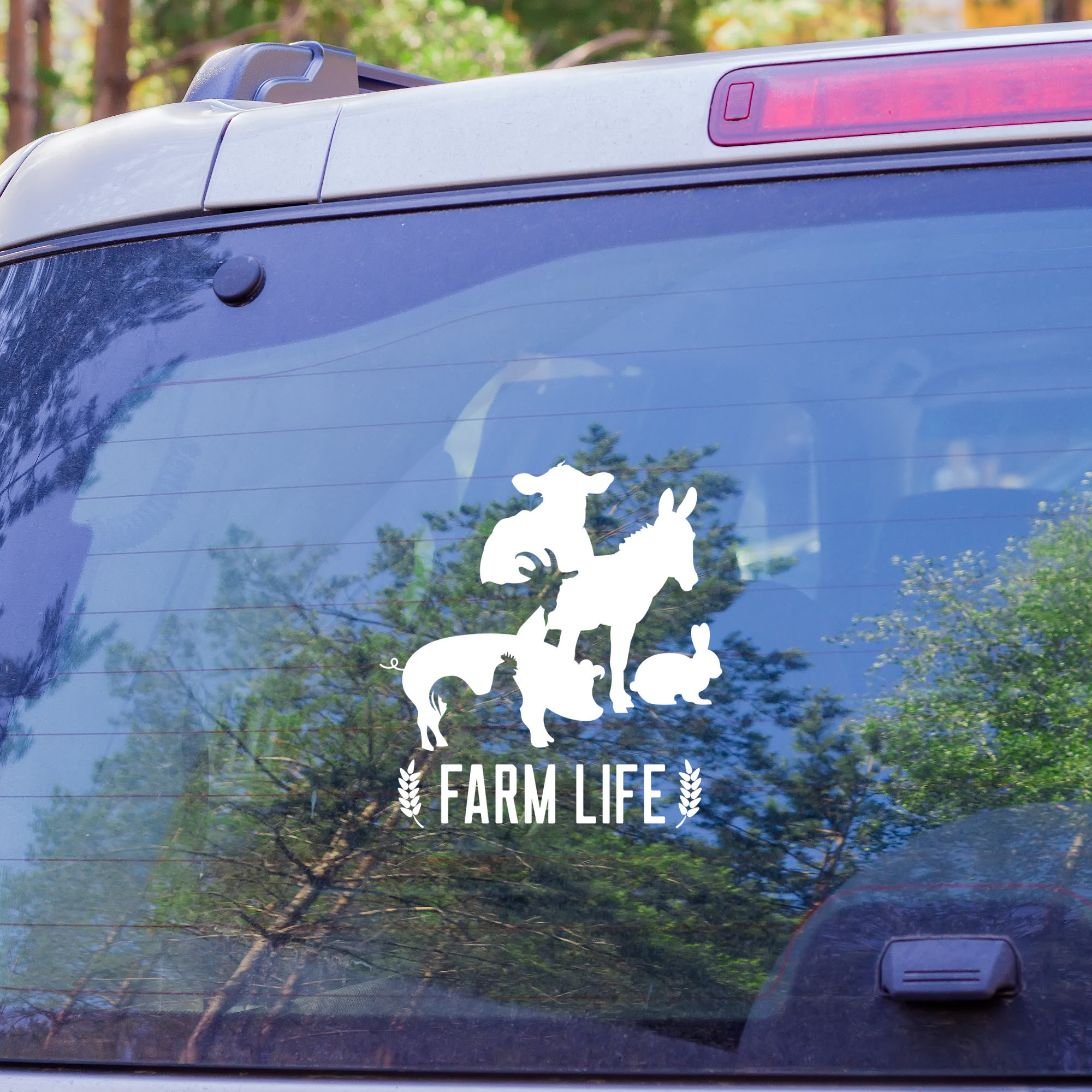 Farm Life Vinyl Decal Farm Life Gift Truck Window Decal Pig | Etsy