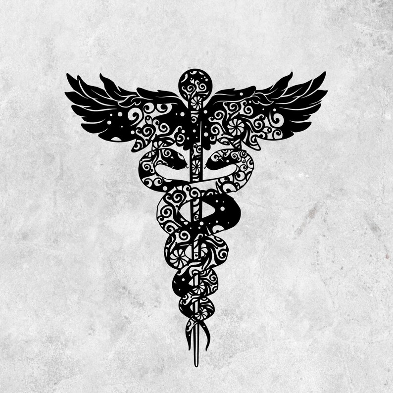 Caduceus Vinyl Decal Truck Window Decal Nurse Car Decal | Etsy