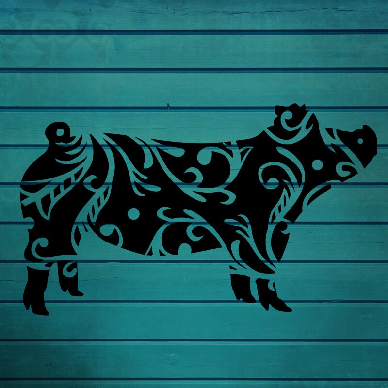 Pig Vinyl Decal Pig Car Decal Pig Laptop Decal Pig - Etsy