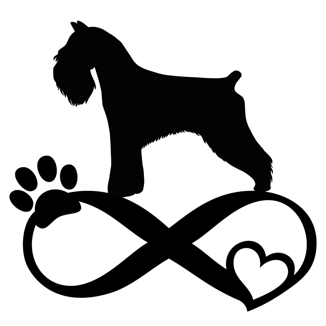 Schnauzer Decal Infinity Dog Decal Schnauzer Gift Truck - Etsy