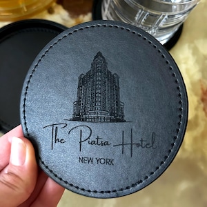 Custom Engraved Coaster Set Corporate Promotional Items Corporate Swag ...
