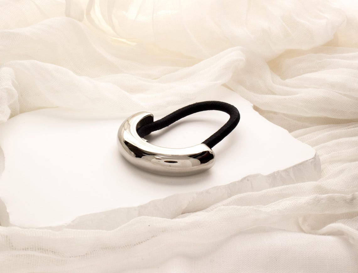 Silver Hair Tie Metal Hairband Hair Cuff Silver Hair Accessories Hair ...