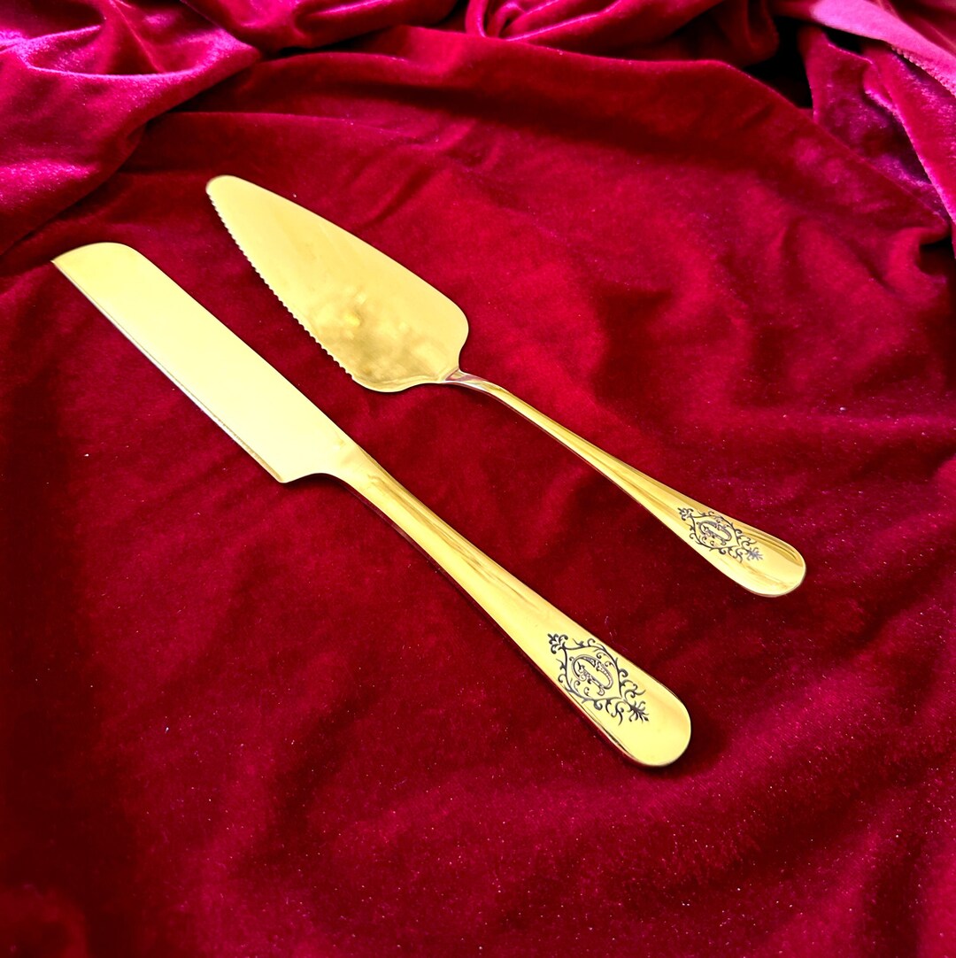 Personalized Cake Spatula Engraved Cake Knife Set Housewarming Gift ...