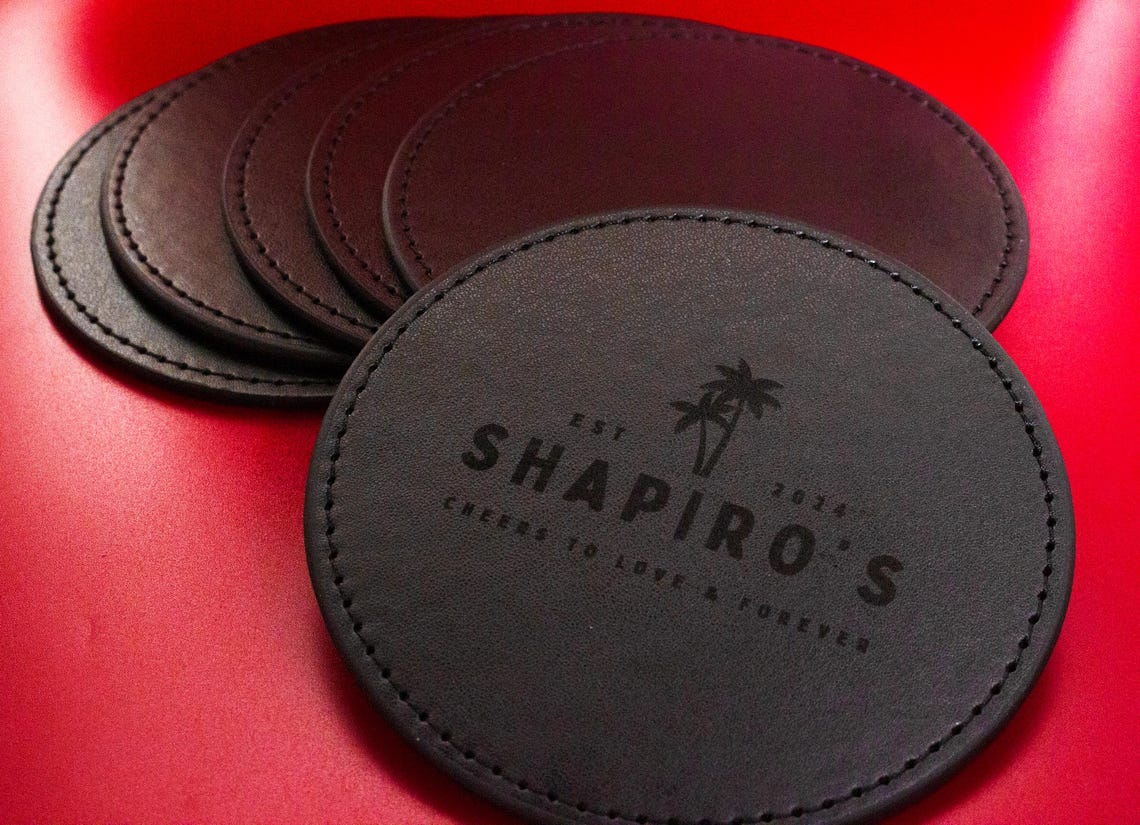 Custom Engraved Coaster Set Corporate Promotional Items Corporate Swag ...
