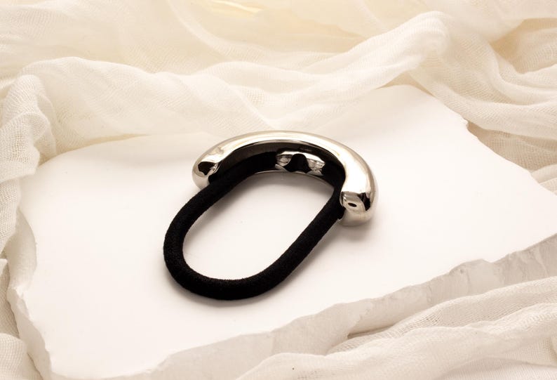 Silver Hair Tie Metal Hairband Hair Cuff Silver Hair Accessories Hair ...